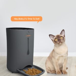 WOPET Automatic Dog Feeder,7L Pet Food Dispenser for Cats and Dogs,Automatic Cat Feeders with Protion Control,Voice Recorder&Programmable Timer for up to 5 Meals Per Day