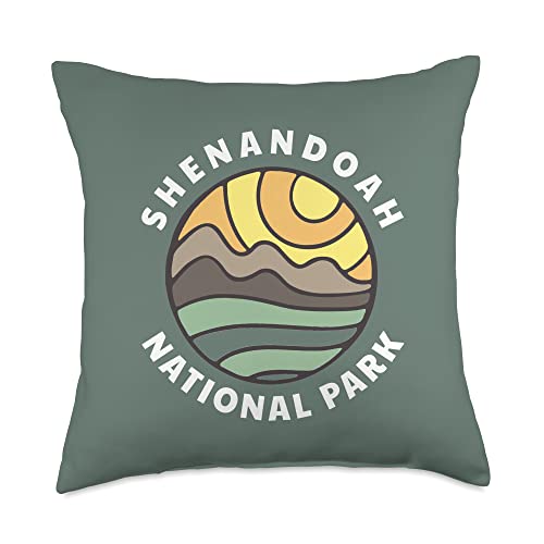 Shenandoah National Park Virginia Souvenirs Shenandoah National Park Virginia VA Vacation Souvenir Throw Pillow, 18x18, Multicolor