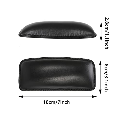 TOMALL 2pcs Car Knee Cushion Soft Leather Auto Center Console Knee Leg for Foot Knee Pain Relief Universal Knee Elbow Pads for Car Central Control Door (Black)