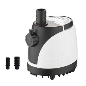 carefree fish 133-800gph fountain submersible pump adjustable quiet aquarium change water pump tank circulation pump for hydroponics koi pond statuary outdoor waterfall