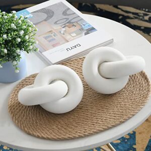 yiliiod 2pcs wood knot for coffee table wood link chain decor shelf decorations, modern farmhouse bookshelf decorative objects