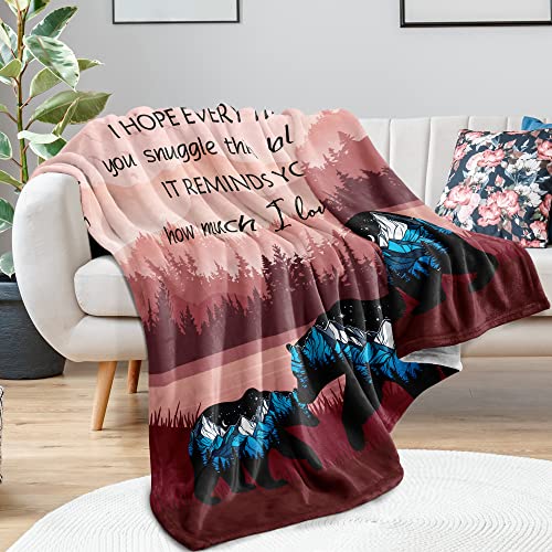 Qotuty Mothers Day for Mom, Gifts for Mom from Daughter Blankets 60"x50", Birthday Gifts for Mom, Mom Birthday Gifts from Daughter, Best Mom Gifts from Son Daughter, Gift for Mom Throw Blanket