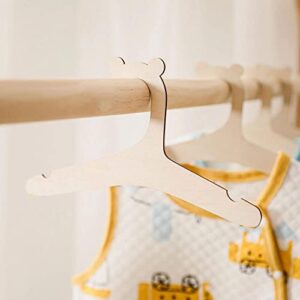 Kid Clothes Hangers Baby Storage Organizer Holder Natural Wooden Hat Hook(5pcs)