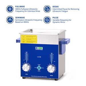 DK SONIC Ultrasonic Cleaner - Ultrasonic Jewelry Cleaner,Sonic Cleaner,Ultrasound Lab,Dental Tool,Carburetor Parts,Denture Cleaning Machine with Encoded Timer and Heater(0.53Gal-2L)