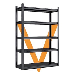 beestmueble 5 tier garage shelving, storage shelves heavy duty shelving, adjustable metal shelf rack and shelf units, garage shelving heavy duty warehouse industrial shelving, 47.2" w x 18" d x 78" h