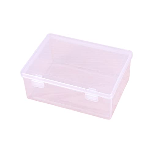 yungluner Jewelry Storage Box Practical Clear Storage Box with Lid Small Storage-Bins Transparent Storage Container - Hanging Organizer Rack Shelf Bedside for Office Home (M)