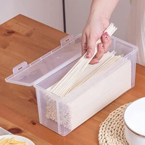 Gralara Noodle Canister Pasta Storage Container Airtight,Spaghetti Storage Box,Clear box Large for Kitchen Fruits Snacks