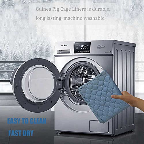 Guinea Pig Cage Liners,Washable Guinea Pig Pee Pads Fleece Cage Liners,Waterproof Reusable Guinea Pig Pee Pad and Super Absorbent Pee Pad for Small Animals (40 x 28 Inch)