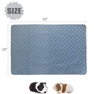 Guinea Pig Cage Liners,Washable Guinea Pig Pee Pads Fleece Cage Liners,Waterproof Reusable Guinea Pig Pee Pad and Super Absorbent Pee Pad for Small Animals (40 x 28 Inch)