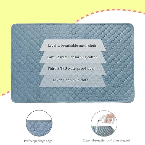 Guinea Pig Cage Liners,Washable Guinea Pig Pee Pads Fleece Cage Liners,Waterproof Reusable Guinea Pig Pee Pad and Super Absorbent Pee Pad for Small Animals (40 x 28 Inch)