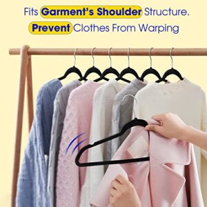 Ulimart Velvet Hangers - Hangers 50 Pack - Upgraded Sturdy Felt Hangers for Closet,Hangers Non Slip & Space Saving,Clothes Hangers for Coats, Suit, Jackets, Pants & Dress