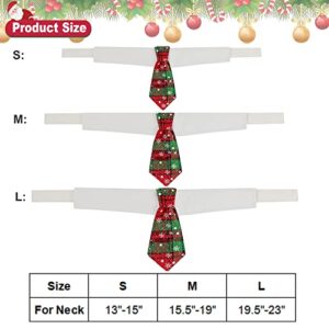 ADOGGYGO Christmas Dog Necktie Pet Tuxedo Christmas Dog Neck Tie Collar with Red Green Plaid Tie for Small Medium Large Dogs Pets (Medium, Red & Green)