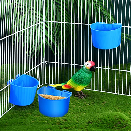 Ipetboom Bird Feeding Cups, 10pcs Bird Cage Feeders and Waterers Hanging Bird Cups for Cages Birds Feeders Bowls