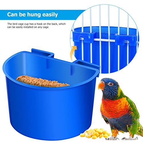 Ipetboom Bird Feeding Cups, 10pcs Bird Cage Feeders and Waterers Hanging Bird Cups for Cages Birds Feeders Bowls