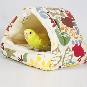 Gazechimp Warm Bird Nest Soft Hut Hammock Hanging Cave Durable Parrots Hut Bed Pet Supply Birds Cage Toy, 19cmx19cmx20cm