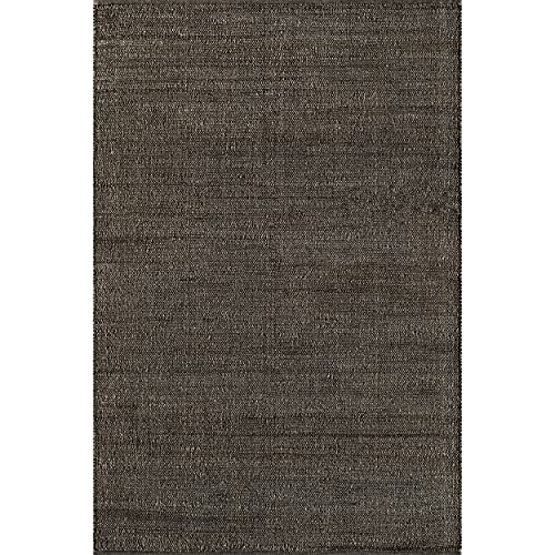 nuLOOM Elfriede Farmhouse Jute Blend Accent Rug, 3x5, Charcoal