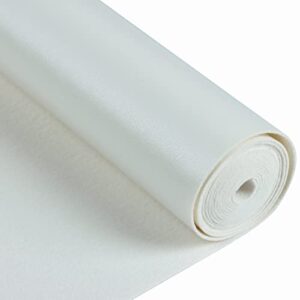 Solid Color White Faux Leather Roll 10"X53"(25cmX135cm),Smooth Faux Leather Material for Making Crafting,Making Handicrafts,Leather Earrings, Bows, DIY Sewing (White)