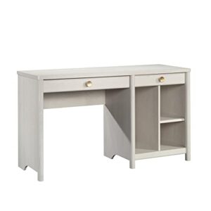 sauder dover edge computer desk with drawers, l: 53.15" x w: 19.45" x h: 30.0", glacier oak finish