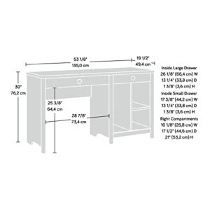 Sauder Dover Edge Computer Desk with Drawers, L: 53.15" x W: 19.45" x H: 30.0", Glacier Oak Finish