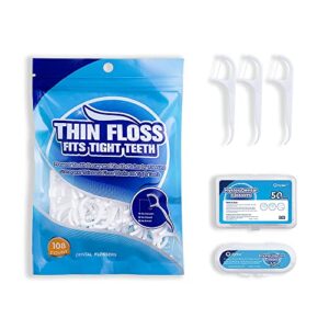 Hyslor Floss, Dental Floss Picks 600 Count, No-Stretch, No-Shred & No-Break Use, Smooth and Thin Floss for Clean Teeth and Gums, 2 Portable Travel Cases