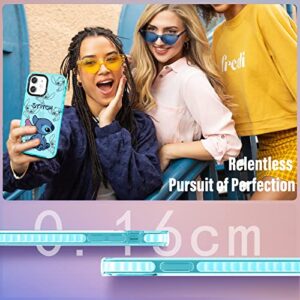 Ulirath for iPhone 11 Case Cute Cartoon Character Designer Pattern Cover Kawaii Girly Girls Teens Boys Kids Bumper Soft TPU Blue Kiss Stih Couple Phone Cases Clear Design for iPhone 11 6.1 Inch