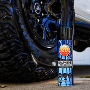 303 Products Graphene Tire Gloss – High Gloss Shine – UV Protection – Hydrophobic Spray Coating – Prevents Cracking and Dry Rot – 3 Months of Protection – 18 oz (30250)