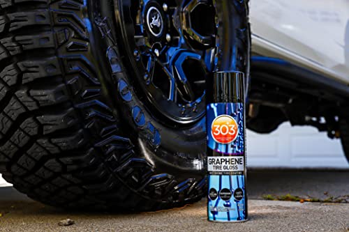 303 Products Graphene Tire Gloss – High Gloss Shine – UV Protection – Hydrophobic Spray Coating – Prevents Cracking and Dry Rot – 3 Months of Protection – 18 oz (30250)