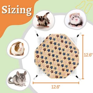 Tierecare 2 Pieces Rat Ferret Hammock Guinea Pig Hanging Bed Soft Hammock for Squirrel, Hamster Guinea Pig Hideout Cage Accessories for Small Animal