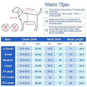 ALAGIRLS Reversible Dog Cold Weather Coat, Dog Winter Jacket Pet Apparel Outfit for Small Medium and Large Dogs, Warm Dog Winter Coat with Harness Hole, BlueCamo XXL