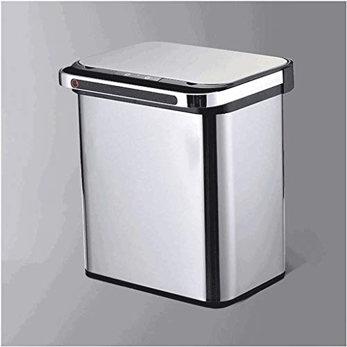 LXXSH Garbage Sorting Trash Can Household Smart Trash Can with Lid Stainless Steel Kitchen Motion Induction Trash Can Trash Can for Bedroom (Size : 9l)