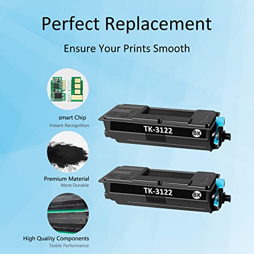 APRONE TK3122 TK-3122 Toner Cartridge Replacement for Kyocera TK-3122 1T02L10US0 Extra High Capacity Use for Kyocera ECOSYS FS-4200DN M3550idn (21500 Pages,Black,2-Pack)