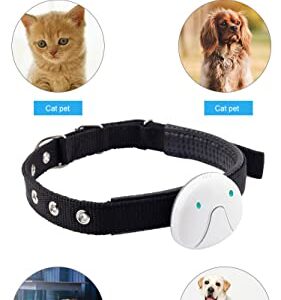 LeonardCreek Pet GPS Tracker for Dogs, Tracking Dog Collar Device, GPS Activity Monitor for Cats, Unlimited Range & Waterproof Tracker for Dogs, GPS Locator for Pets, Pet Activity Tracker (White)