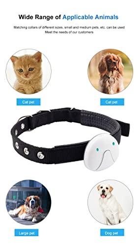 LeonardCreek Pet GPS Tracker for Dogs, Tracking Dog Collar Device, GPS Activity Monitor for Cats, Unlimited Range & Waterproof Tracker for Dogs, GPS Locator for Pets, Pet Activity Tracker (White)