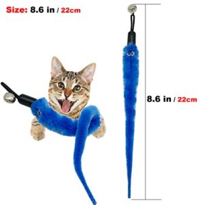 CATENESS Cat Worm Toy Refills Cat Wand Replacement Worms, 20 PCS Worms Cat Toy Refills, Cat Wand Attachments Worm for Cat Toys