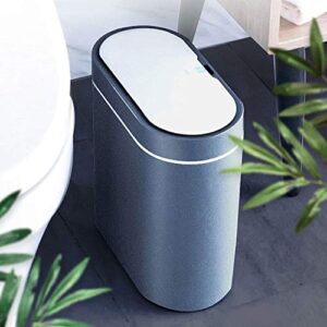 LXXSH Kitchen Garbage Can Waterproof Covered Bathroom Trash Can 2.1 Gallon Touchless Trash Can, Rechargeable/Battery Trash Can for Bedroom (Size : C)