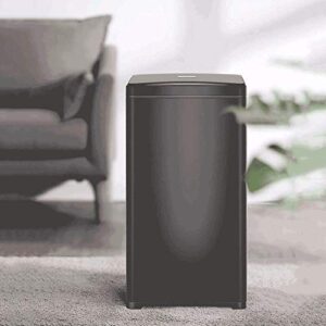 LXXSH 13 Gallon Stainless Steel Automatic Trash Can Large Metal Indoor Trash Can with Lid, Powered by Batteries (not Included) (Size : B)