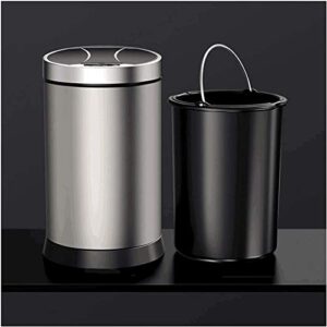 lxxsh smart induction trash can household waterproof trash can with lid for kitchen and bathroom stainless steel living room automatic touchless trash can (size : 8l)