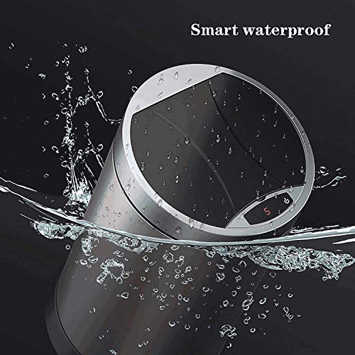 LXXSH Smart Induction Trash Can Household Waterproof Trash Can with Lid for Kitchen and Bathroom Stainless Steel Living Room Automatic Touchless Trash Can (Size : 8L)