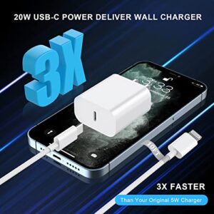 iPhone Charger Fast Charging 10 FT [Apple MFi Certified], 2 Pack PD 20W USB C Wall Charger Block with 10FT Long Type C to Lightning Fast Charging Data Sync Cable for iPhone 14 13 12 11 XS XR X 8 iPad