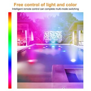 Fish Tank Lamp, 1 Set Fish Tank Lamp Multiple Lighting Modes IP68 Waterproof Remote Control Energy-Saving High Brightness RGB Color Changing Aquarium Fish Tank LED Lamp for Home White