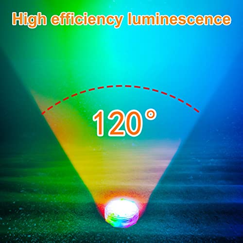 Fish Tank Lamp, 1 Set Fish Tank Lamp Multiple Lighting Modes IP68 Waterproof Remote Control Energy-Saving High Brightness RGB Color Changing Aquarium Fish Tank LED Lamp for Home White