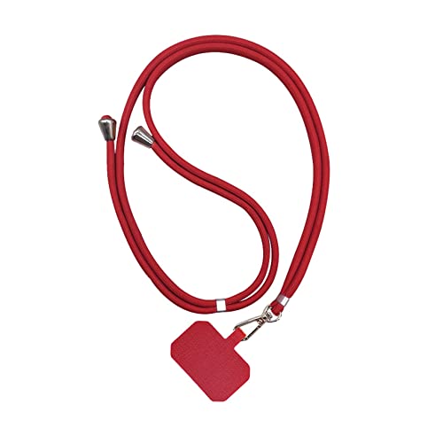 UTGYRRIK Phone Lanyard, Universal Cell Phone Lanyard, Crossbody Strap with Adjustable Nylon Neck Strap, Preventing Phones from Dropping - Red