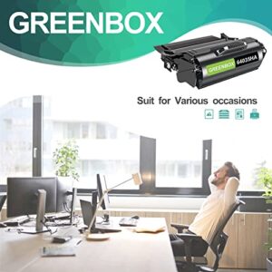 GREENBOX Remanufature Toner Cartridge Replacement for Lexmark 64035HA for T640 T640dn T640dtn T640N T640tn T642 T642dtn T642n T642tn T644 T644dtn T644n T644tn T642e Printer (1 Black)