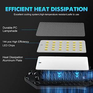 BRAINIAC 80W LED Garage Lights, 8000 Lumen LED Light Bulb with 6 Adjustable Panels, 6500K Daylight Light Bulbs Fixture Garage Lighting LED Deformable Garage Ceiling Lights for Workshop Basement