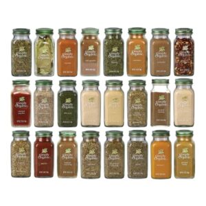 Simply Organic Herbs, Spices and Seasonings Assorted Variety Sampler Set - (24 Count) In Sanisco Packaging