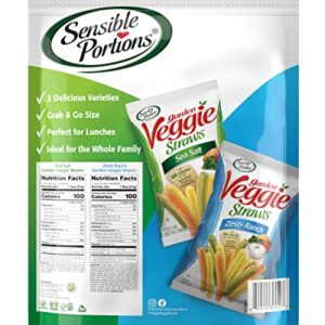 Sensible Portions Garden Veggie Straws, Sea Salt & Ranch Multipack, 75 oz Bag, 10 Count