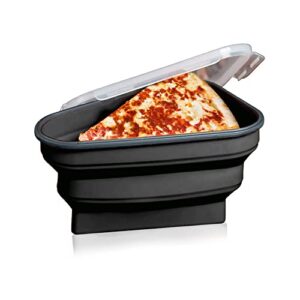 updated 2023, reusable pizza storage container, collapsible silicone pizza box, pizza slice container, bpa free, expandable pizza container