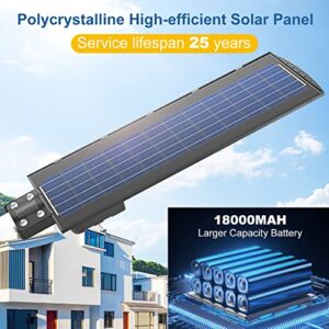 BUYTHA Solar Street Lights Outdoor - 1000W Solar Parking Lot Lights, 6500K Solar Led Outdoor Lights, Solar Lights Outdoor Waterproof, Dusk to Dawn, Solar Powered, Commercial Grade