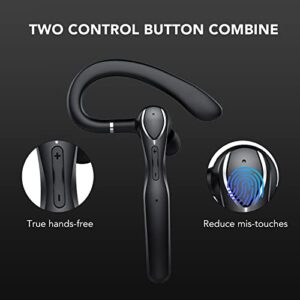 taopodo Bluetooth Headset, Wireless Headset with LED Display Charging Case, 100H Playtime, Bluetooth V5.3 Headset with Noise Canceling Microphone, Bluetooth Headphones for Driving/Business/Office