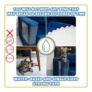 Cat Scratch Furniture Protector- No Pin | Pet Repellent for Couch | One Side Tape Sheets, 17x12 Inches E-MARQUE (Pack of 10)